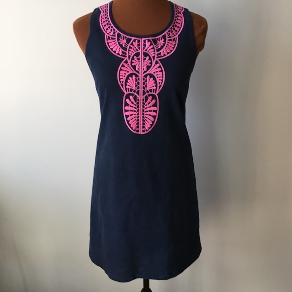 JB by Julie Brown | Dresses | Jb Julie Brown Nyc Navy Dress With Pink ...